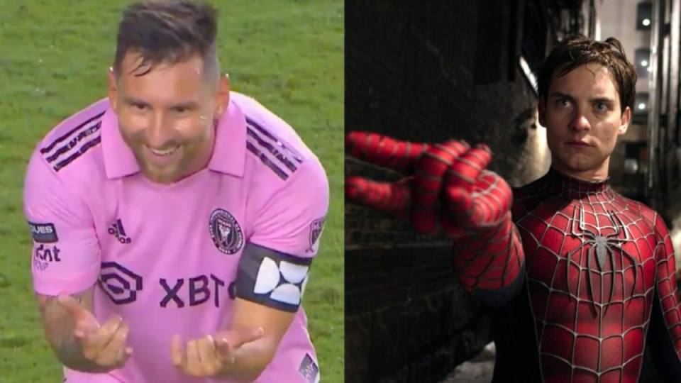 Messi se convierte en el 'Spider-Man' del fútbol! Su épica celebración ...